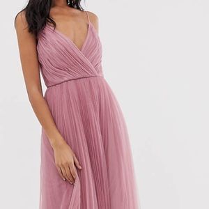 ASOS | Dresses | Asos Pleated Tulle Maxi Dress | Poshmark